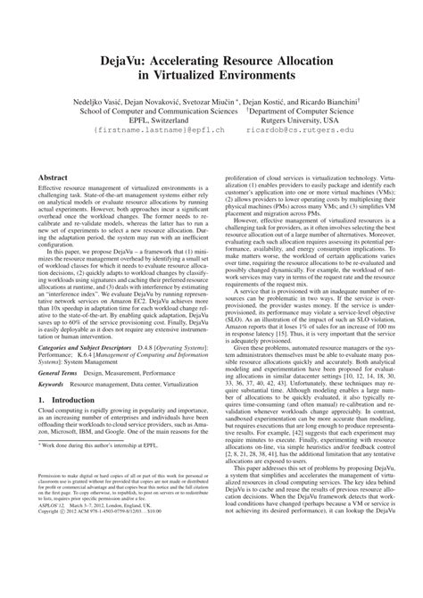 pdf dejavu accelerating resource allocation in virtualized environments