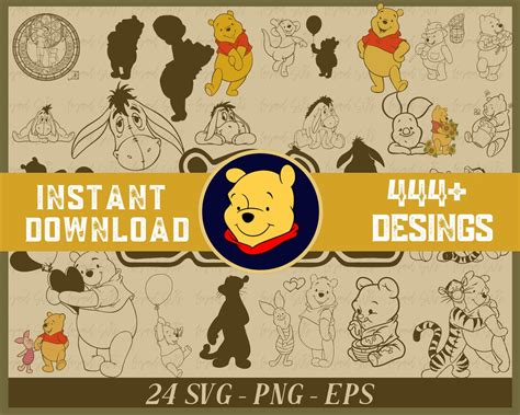 Winnie The Pooh Bundle SVG Pooh SVG Bundle Bundle Layered Svg Winnie
