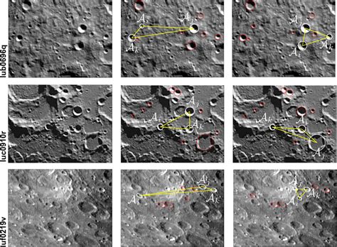 example crater identification on a sampling of images from the download scientific diagram