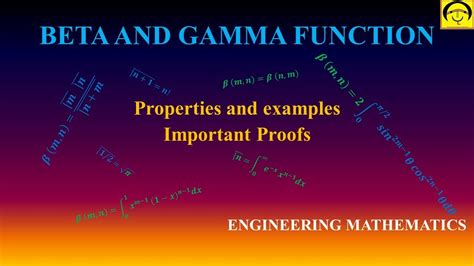 beta and gamma function part 1 definitions and properties with proofs youtube