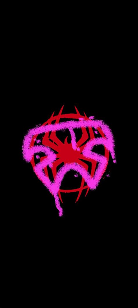 A Black Background With Pink And Red Designs On The Bottom Right Corner