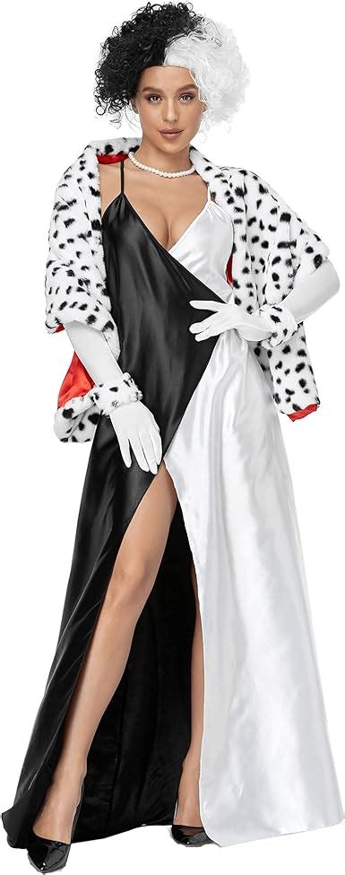Amazon Hotcostyle Cruella Deville Disfraz De Cruella Para Mujer