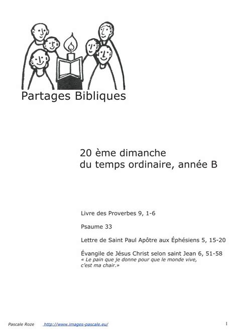 PDF 20ème dimanche du temps ordinaire Année B PDFSLIDE TIPS