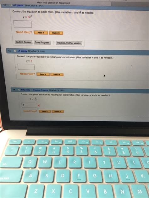 solved convert the equation to polar form use variables r