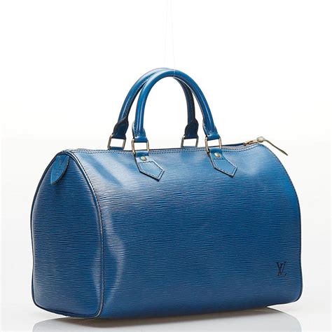 ルイ ヴィトン エピ スピーディ30 ハンドバッグ ミニボストン M43005 トレドブルー レザー レディース LOUIS VUITTON