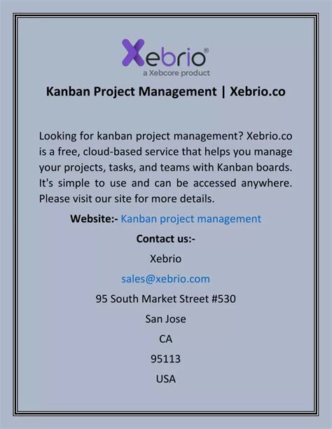 Ppt Kanban Project Management Xebrio Co Powerpoint Presentation Free