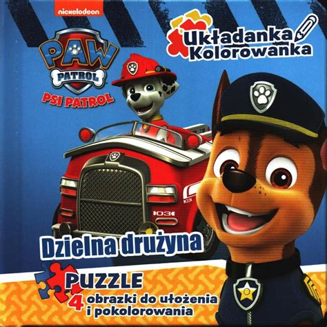 Psi Patrol Układanka Kolorowanka Media Service Zawada Sp z o o