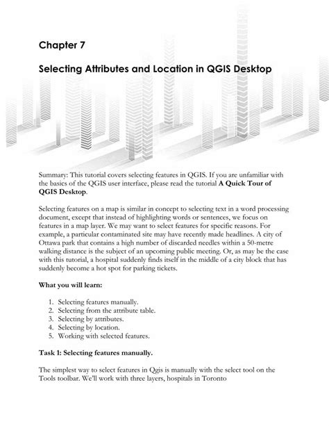 Pdf Chapter Selecting Attributes And Location In Qgis Selecting