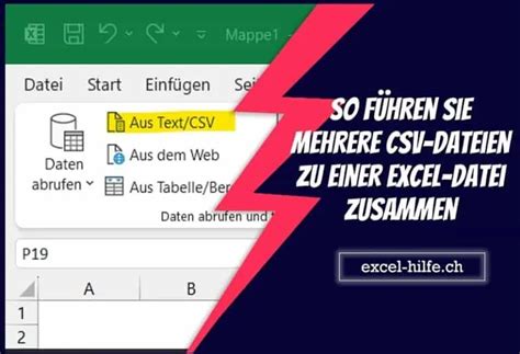 So führen Sie mehrere CSV Dateien zu einer Excel Datei zusammen excel
