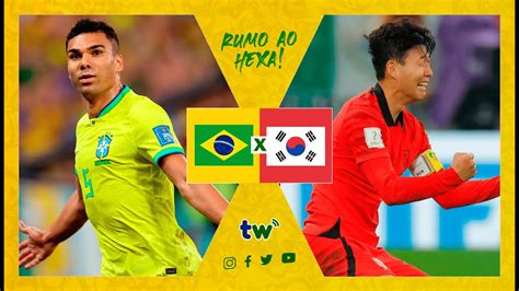 Brasil x Coréia do Sul AO VIVO React Copa do Catar Torcida Web