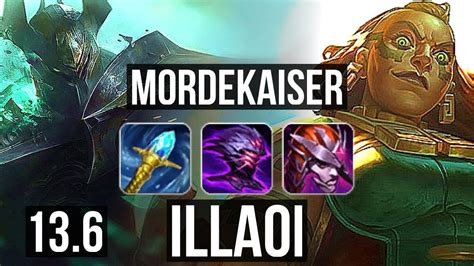 Mordekaiser Vs Illaoi Top Solo Kills Dominating Kr Master
