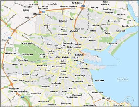 Map Of Dublin Ireland And Surrounding Area Jobie Lynelle