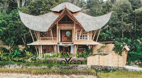 Bamboo House Bali Arsitektur Dinding