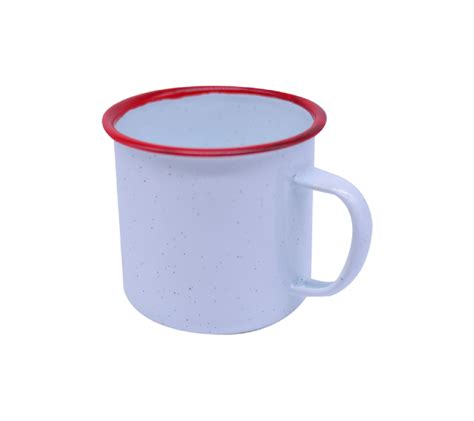 Suministros Para Las Artes Graficas Taza De Peltre Blanca Con Filo De