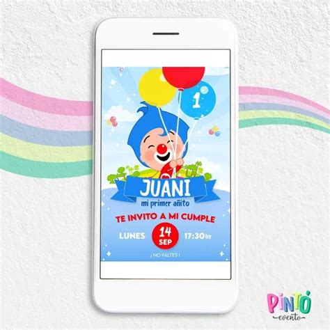 Plim Plim Payaso Invitaci N Digital Whatsapp Imprimible En San