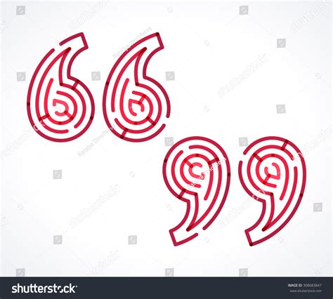 Quotation Marks Symbol Transparent Overlapping Red Vector De Stock