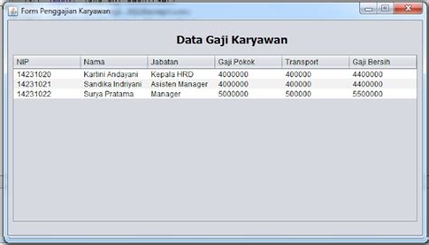 menampilkan data di database mysql pada jtable netbeans belajar coding