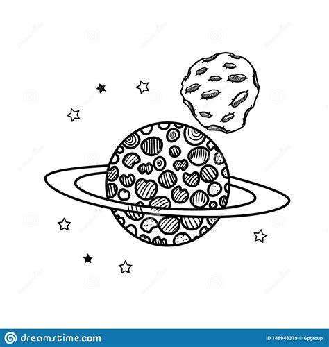 Planetas Del Icono Aislado De La Sistema Solar Ilustración del Vector