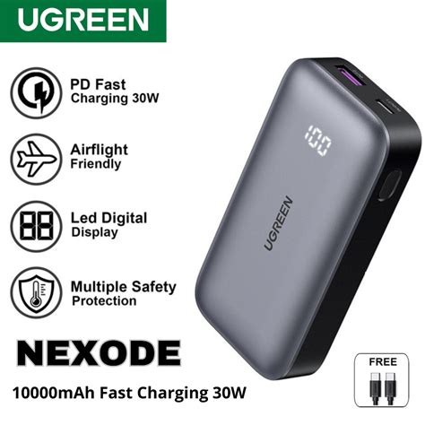 Jual Ugreen Power Bank 10000mAh Nexode Fast Charging 30W USB C Port USB