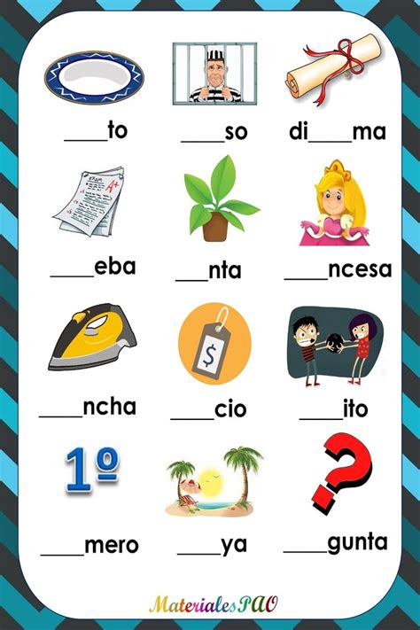 Fichas para Completar Sílabas Trabadas Materiales Educativos para