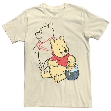 Men S Disney Winnie The Pooh Line Art Portrait Tee Winnie The Pooh