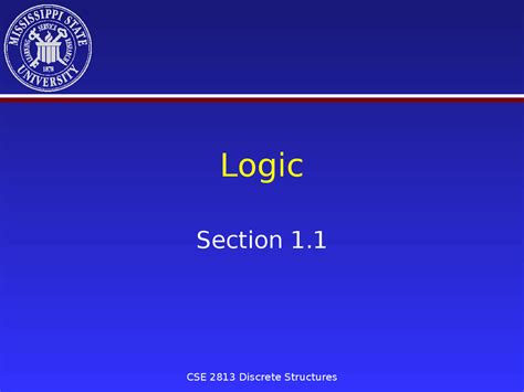 logic discrete structures slides cse 2813 docsity