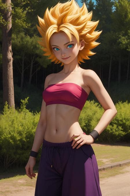 AI Art LoRA Model Dragon Ball Super Caulifla Super Saiyan PixAI