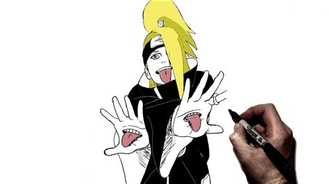 How To Draw Deidara Step By Step Naruto YouTube