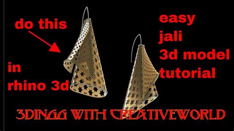 Create Contemporary Jali Earrings In Rhino D Rhino Tutorial Rhino Tips