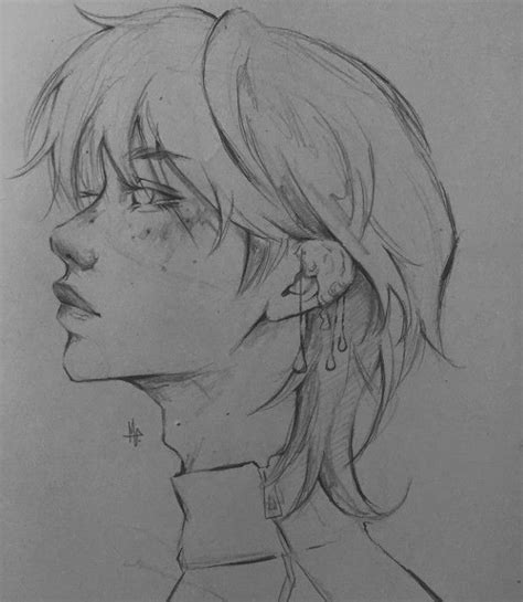 Two Drawings Of The Same Woman S Face One In Profile And One In Profile