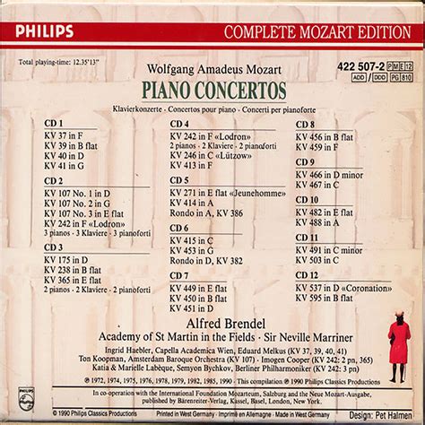 Mozart Complete Mozart Edition Vol Concertos Pour Piano The