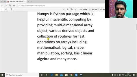 numpy introduction creation of arrays python cs ip 11 12 cbse 2020 youtube