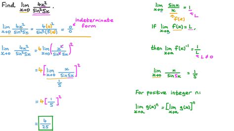 Question Video Finding Limits Involving Trigonometric Functions Nagwa