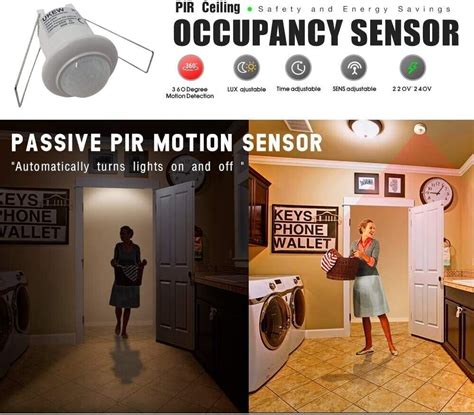 PIR Motion Sensor Light Switch 360 Degree Occupancy Recessed Ceiling