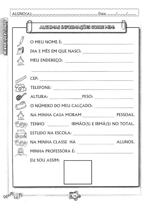 Atividades Para Trabalhar Identidade Cantinho Alternativo