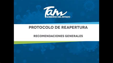 PROTOCOLO DE REAPERTURA YouTube