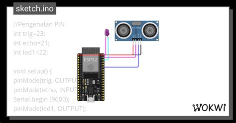 Latihan Sensor Ultrasonik Andreas 11c Wokwi Esp32 Stm32 Arduino Simulator