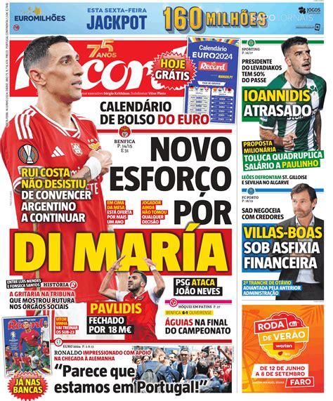 Record 14 jun 2024 Jornais e Revistas SAPO pt Última hora e