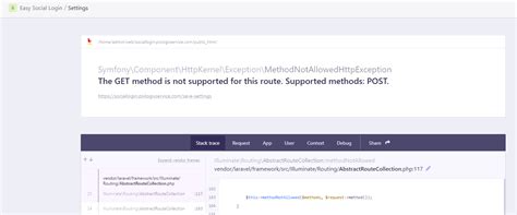 The GET Method Is Not Supported For This Route Supported Methods POST