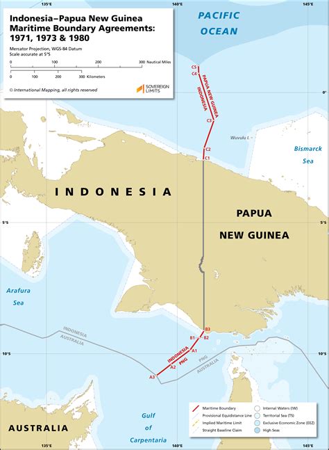 Indonesiapapua New Guinea Maritime Boundary Sovereign Limits