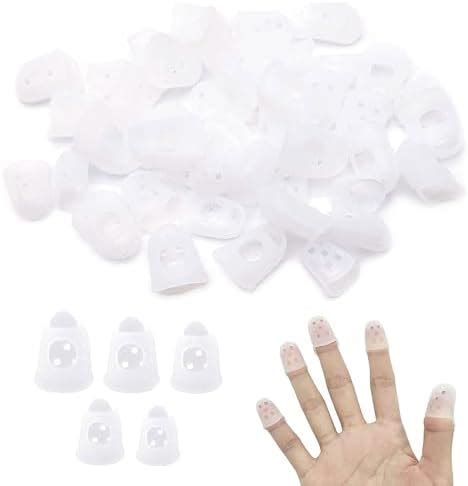 RSYHVG 50 Pieces Silicone Guitar Fingertip Protectors 5 Sizes Finger