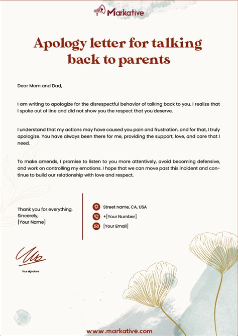 Apology Letter For Disrespectful Behavior With 7 Samples Markative