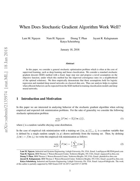 pdf when does stochastic gradient algorithm work well