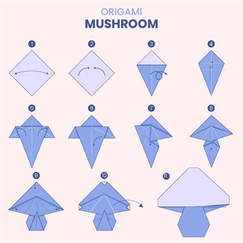 Instrucciones De Origami Dibujadas A Mano Vector Gratis