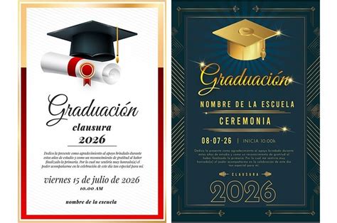 20 Plantillas Invitaciones Graduacion Clausura Psd VISION GRAPHIC