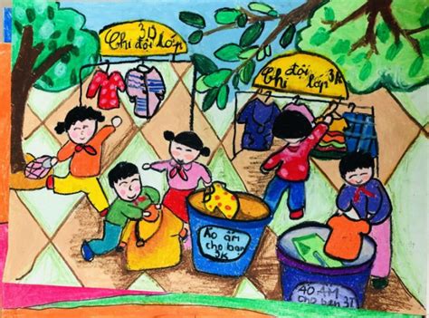 Mẫu tranh vẽ về đoàn thanh niên đẹp đạt điểm cao 2023 Học May