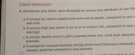 1 Precizează prin bifare dacă afirmațiile de mai jos sunt adevarate