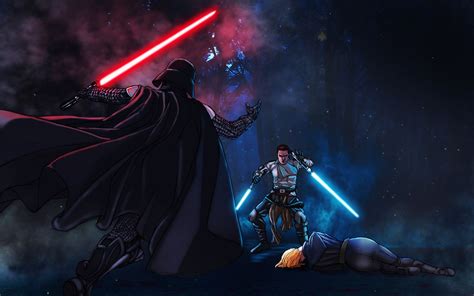 Star Wars Digital Wallpaper Darth Vader Galen Marek Starkiller Star