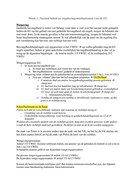 Werkgroepvragen Week 1 Week 1 Sociaal Beleid En