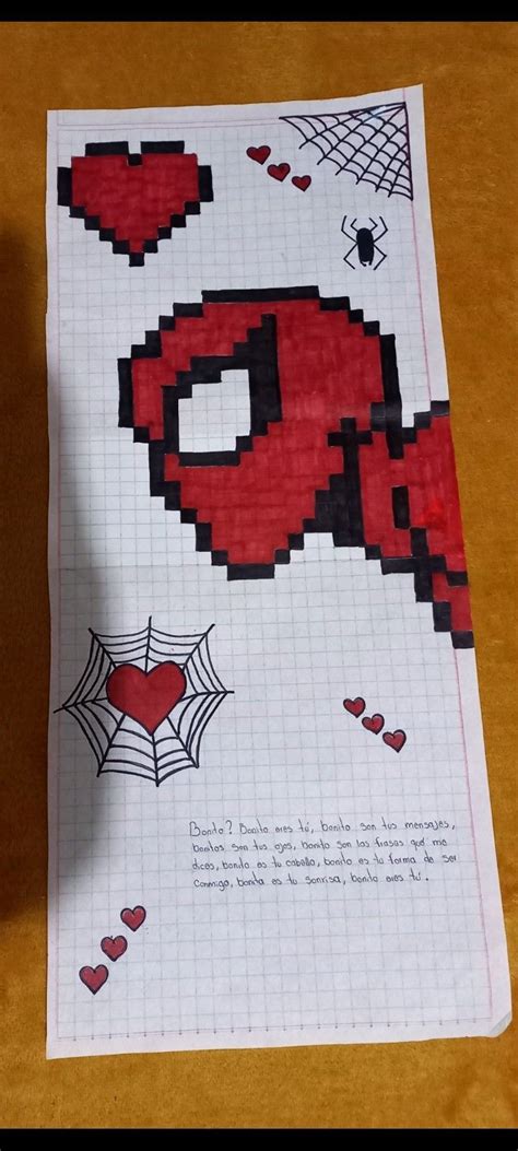 Pixel de Spider man Dibujitos sencillos Dibujos Dibujos fáciles